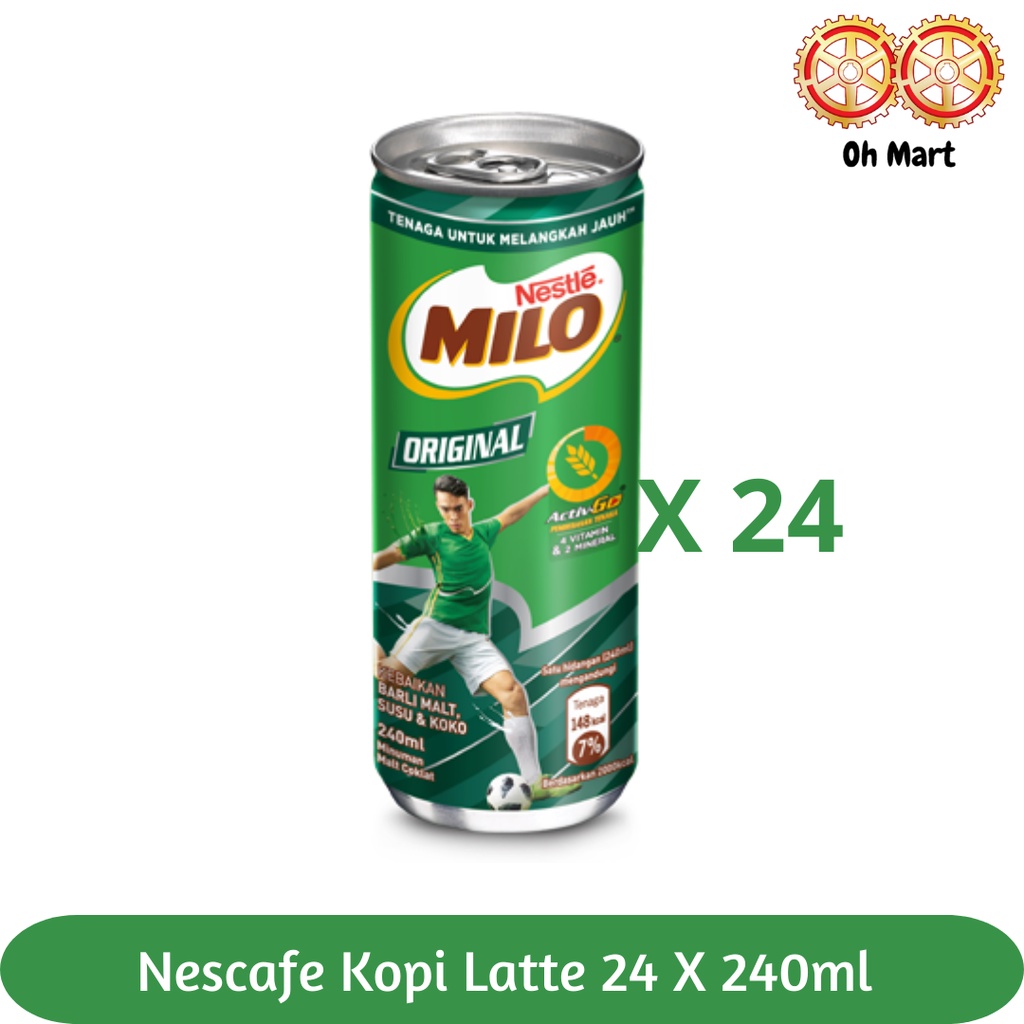 Nescafe Coffee Original/Mocha/Latte/Kopi-O/Kopi-C Milo Can CTN24X240ml ...