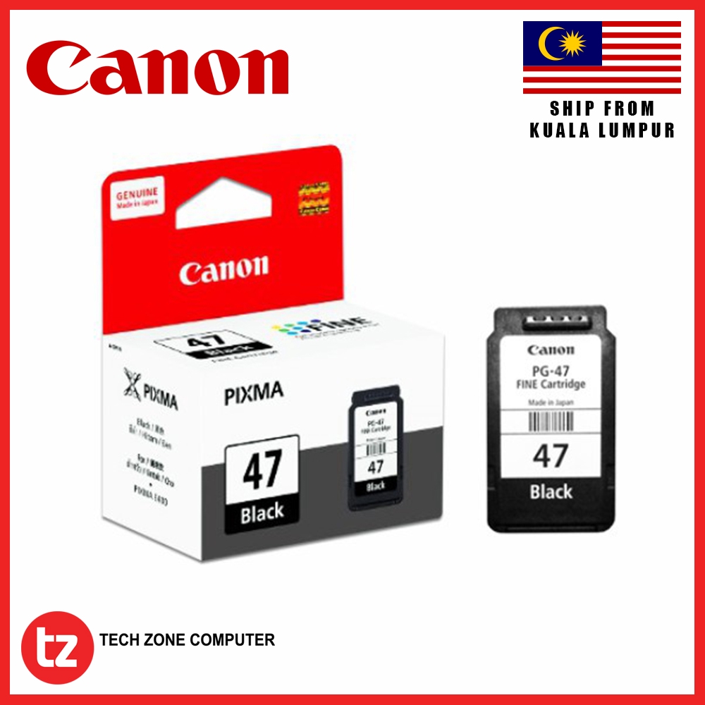 CANON PG-47 BLACK / CL-57s COLOR INK ORIGINAL CARTRIDGE FOR E400/410 ...