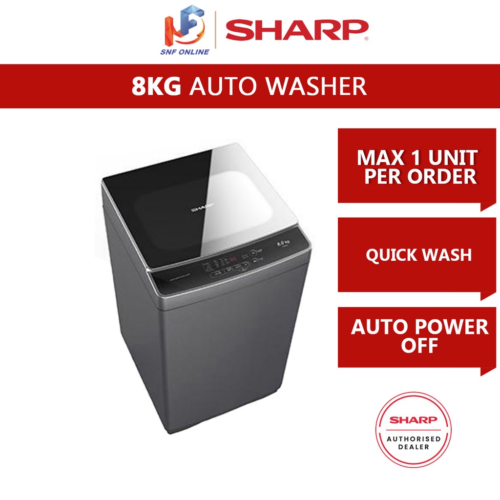 Sharp Fully Auto Washing Machine - Premium Series (8 kg) ESX858 ...
