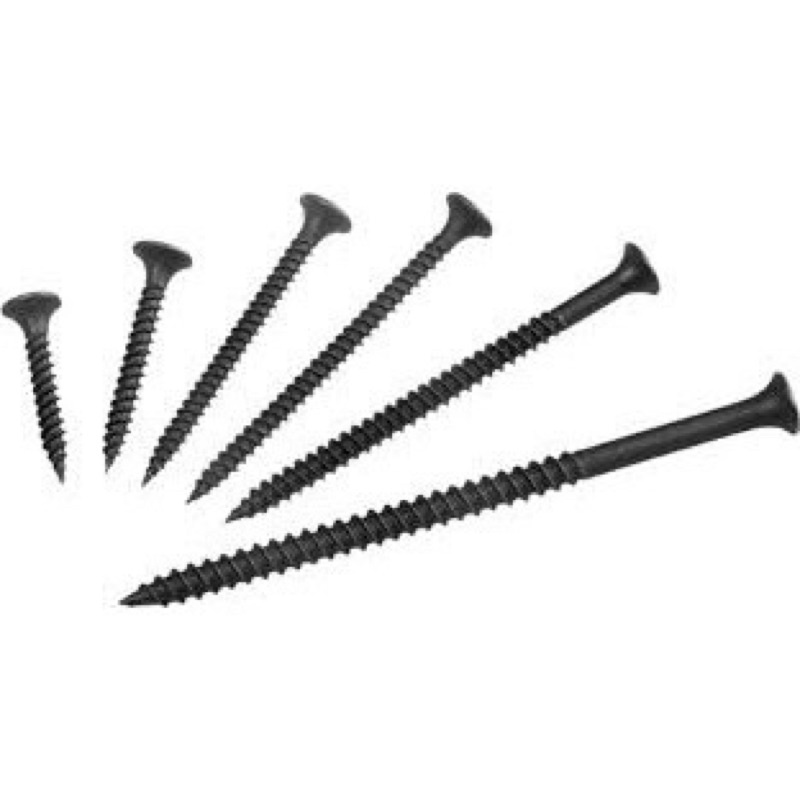 MK #6 X 1-1/4" BLACK DRYWALL SCREW GPH (1000PCS) WOOD SCREW WALL PLUG ...