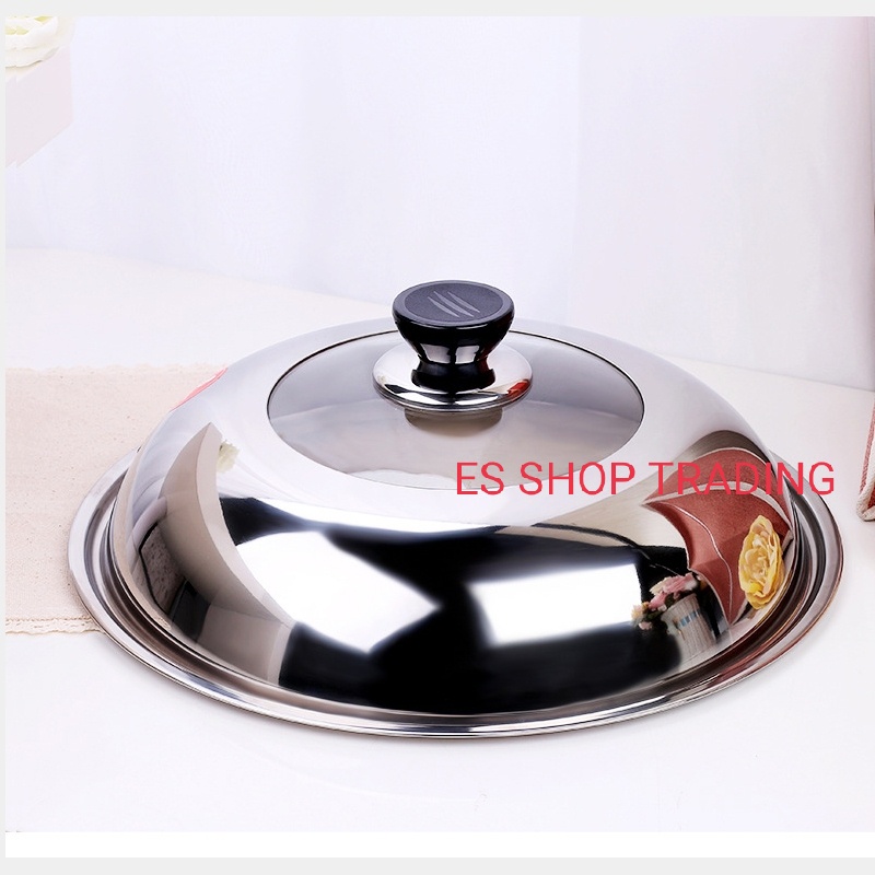 32cm/34cm/36cm/38cm/40cm/42cm Stainless Steel With Tempered Glass Lid ...