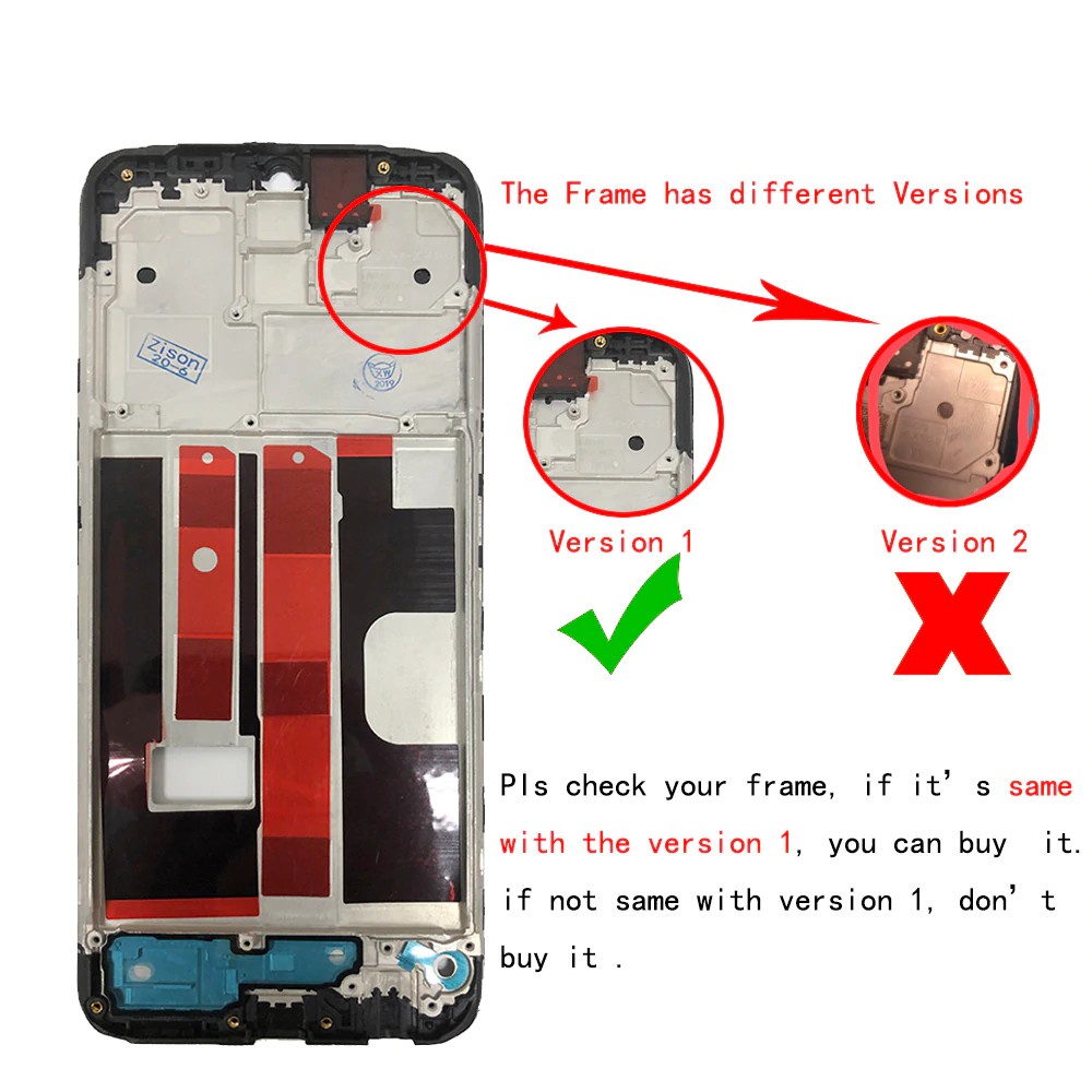 OPPO A5 A9 2020 Front Middle Frame Bezel Plate Central Bone Board ...