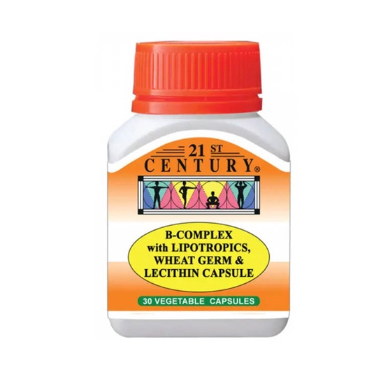 21ST CENTURY B-COMPLEX WITH LIPOTROPICS, WHEAT GERM & LECITHIN CAP 30'S ...
