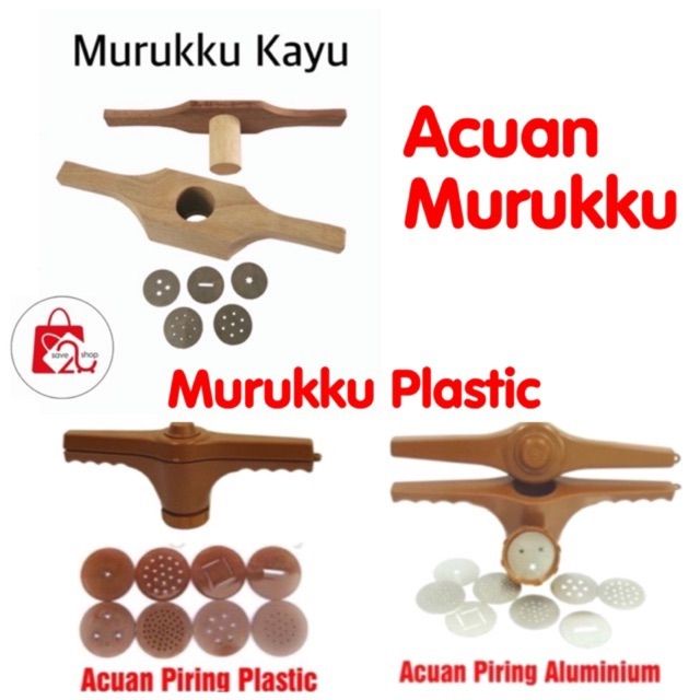 Acuan Kuih Muruku Kayu/ Murukku Mould / Murukku Maker Acuan Putu Mayam ...