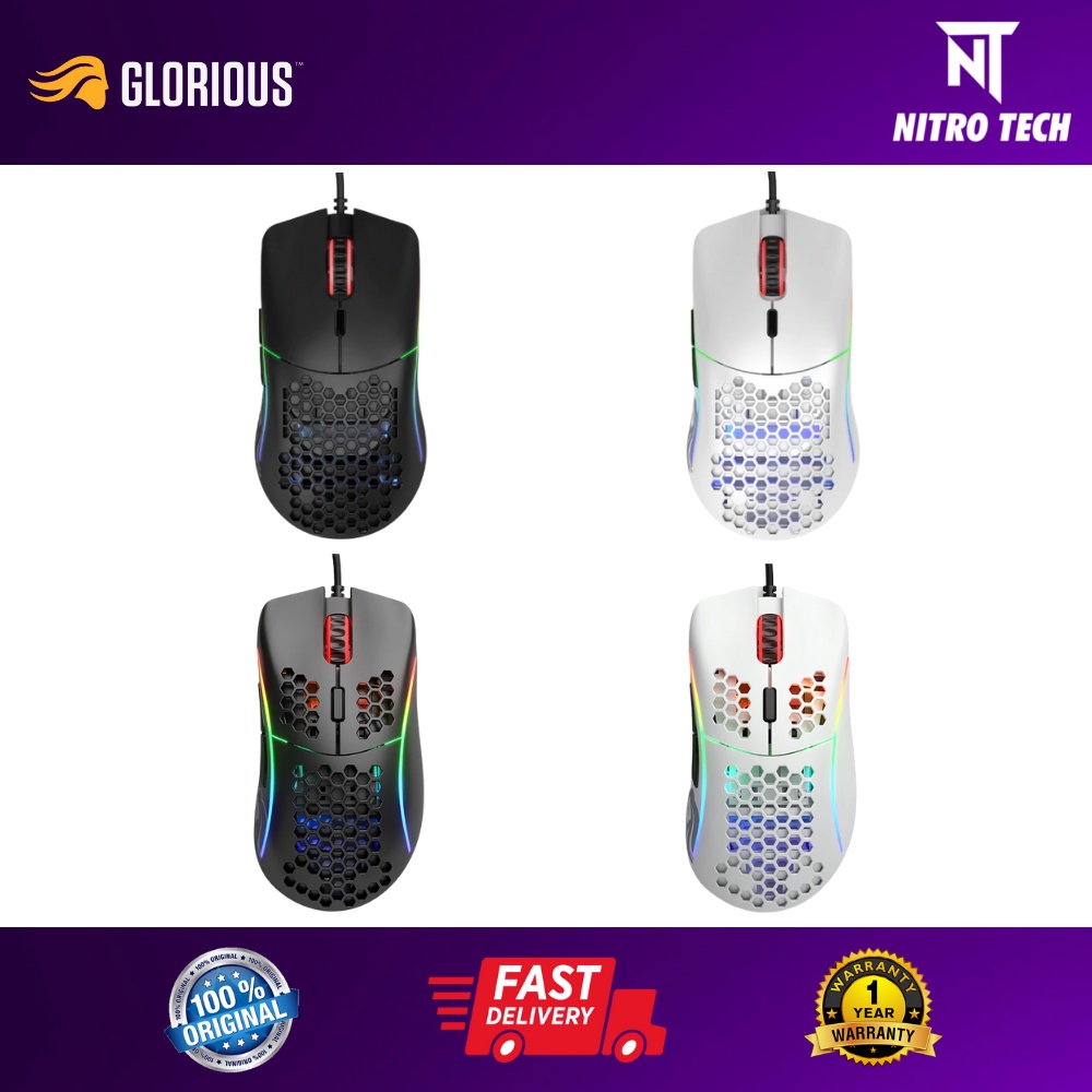 Glorious Model O / Model D Ergonomic RGB Lightweight Gaming Mouse Wired ...