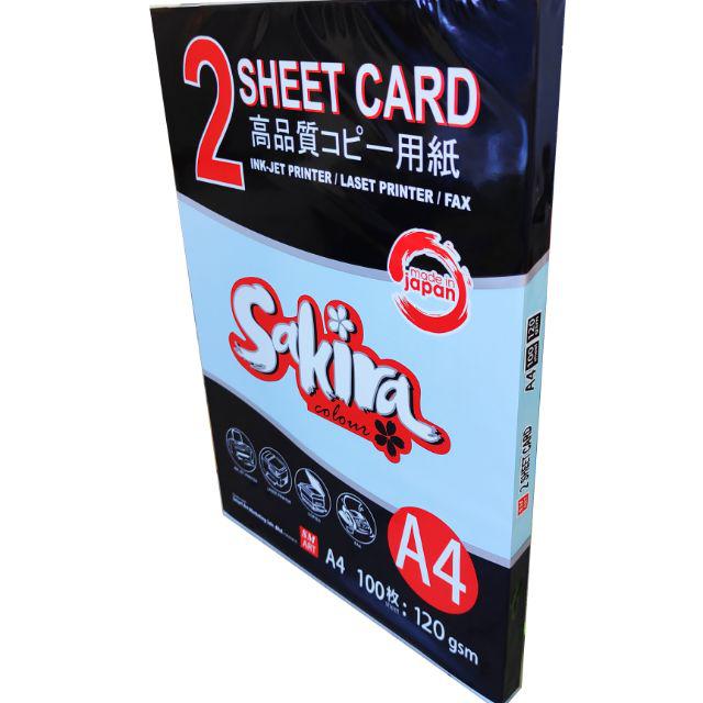 Two / 2 Sheet Card A4 Paper /Kad Kertas Warna JAPAN SAKIRA 120GSM 100's ...