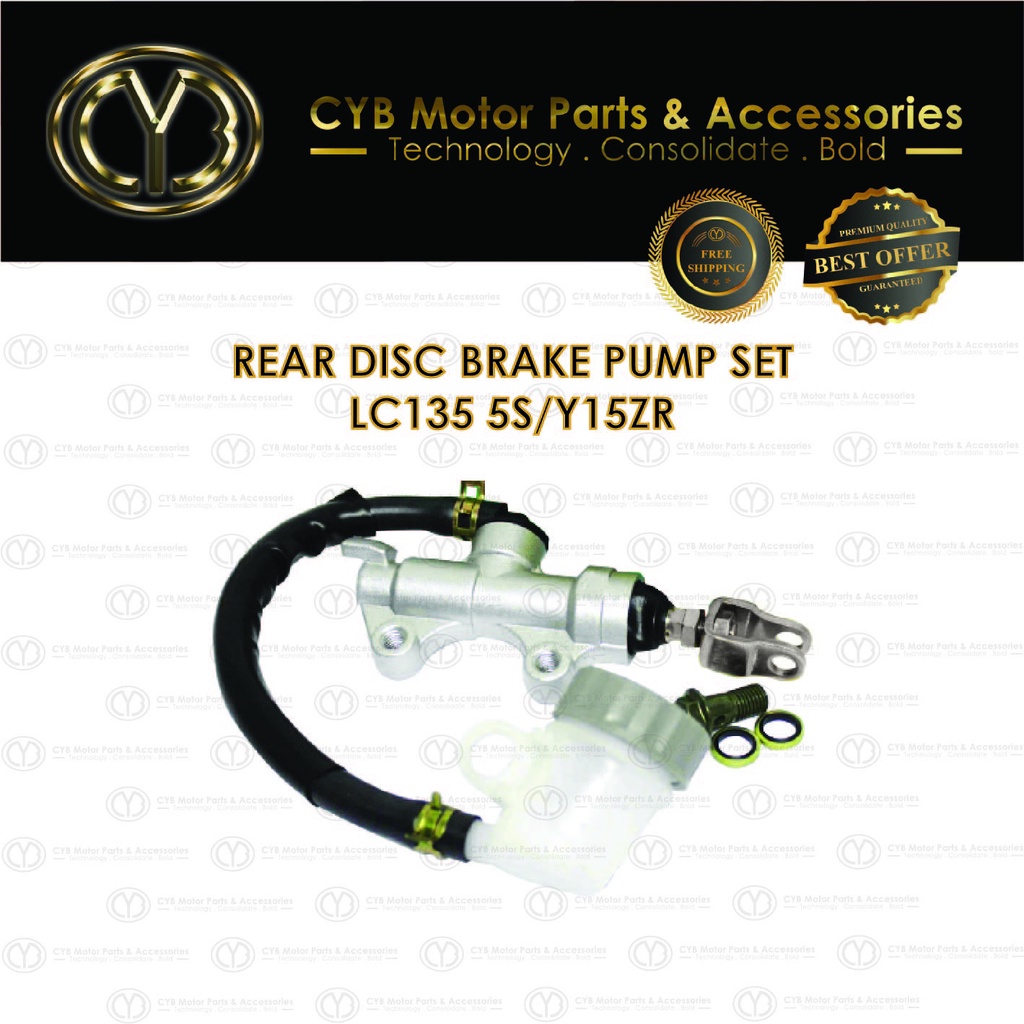 Rear Disc Brake Pump Set YAMAHA LC135 NEW 5S Y15ZR Set Pam Brek Cakera ...