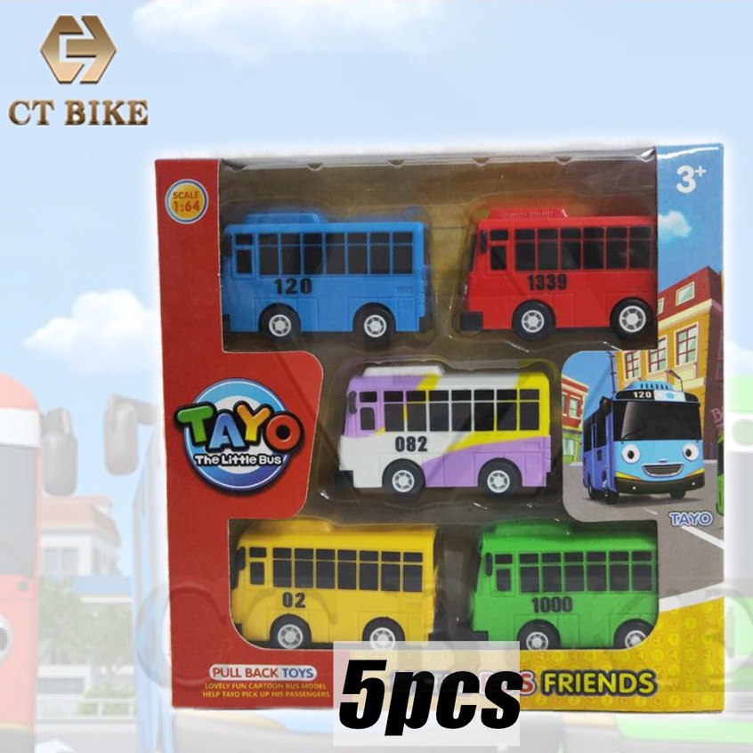 TAYO THE LITTLE BUS Toy Set Big Vehicles Garage Pull Back For Kids Playing Collection | Shopee ...