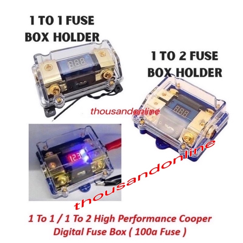 ( 1 TO 1 / 1 TO 2 ) HIGH PERFORMANCE CIRCUIT DIGITAL DISPLAY FUSE BOX ...