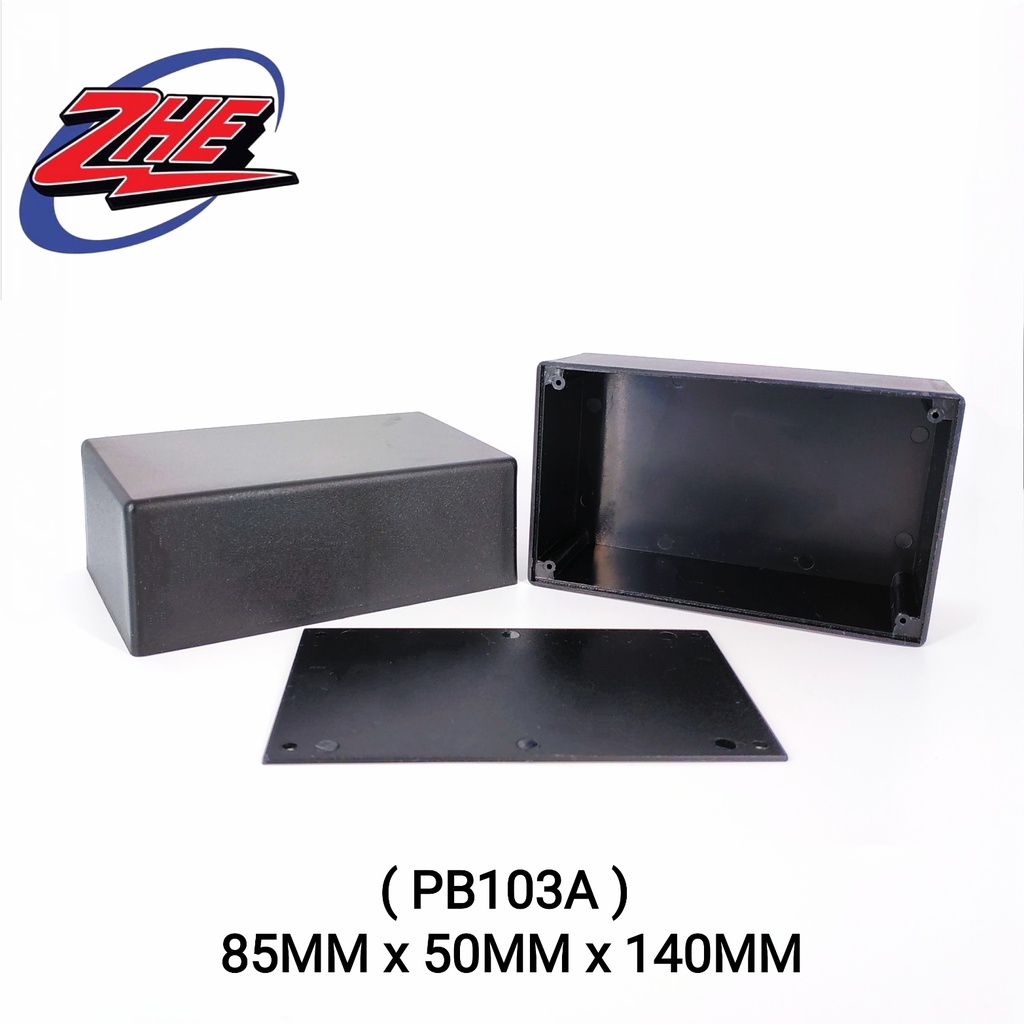 BLACK PLASTIC ELECTRONICS PROJECT BOX ENCLOSURE HOBBY CASE WITH SCREW ...