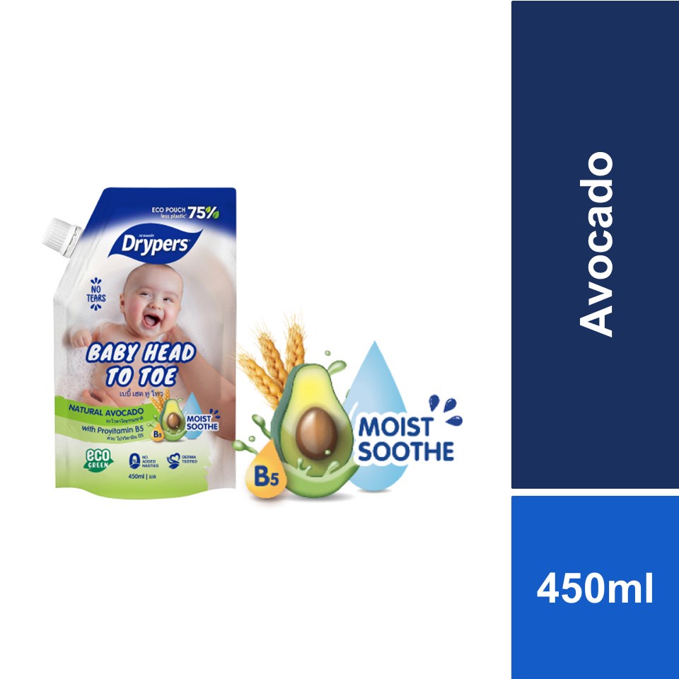 Drypers Baby Head to Toe 450ml - Avocado | Shopee Malaysia