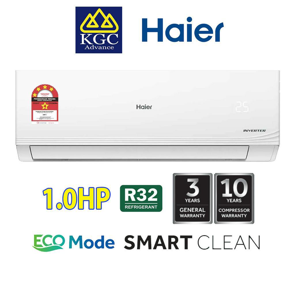 Haier 1.0HP R32 Inverter Aircond Air Conditioner Penghawa Dingin HSU-10VQB22 - Smart Clean , I ...