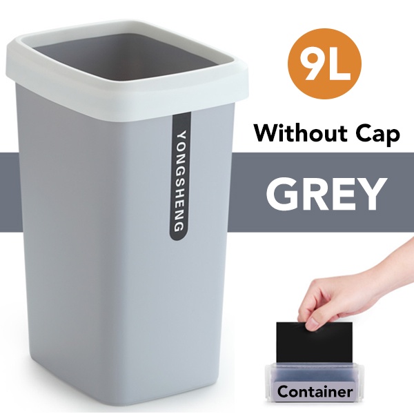 One Press Dustbin Home Office Trash Bin Kitchen Toilet Rubbish Bin Tong ...