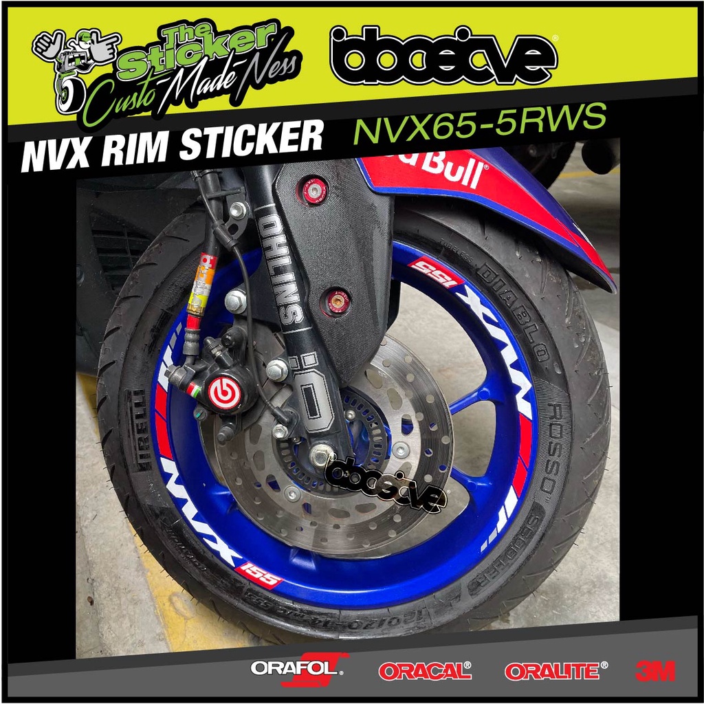 STICKER RIM YAMAHA NVX 155 1 set CUSTOM DESIGN , STICKER ORIGINAL ...