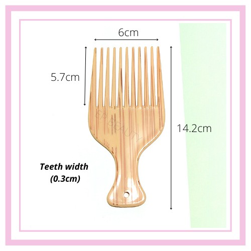 Slicked-Back Hair Comb For Oil Head/Wide Teeth Hollow Fork Hair Comb ...