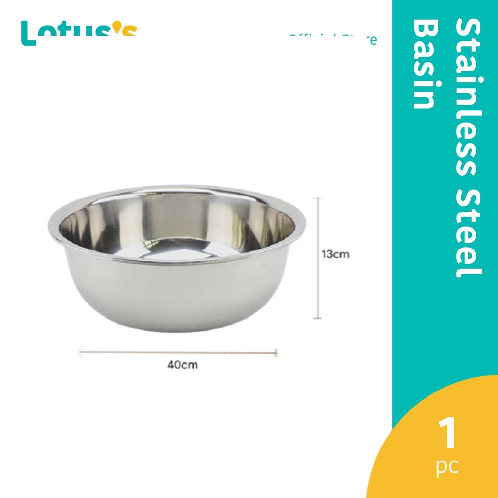 Lotus's Stainless Steel Basin 40cm | Shopee Malaysia