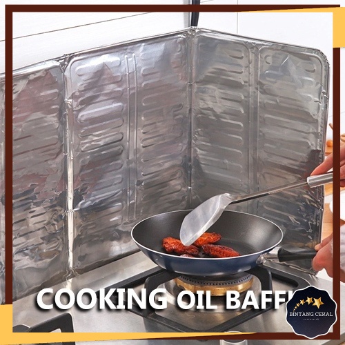[BC] Kitchen Oil Baffle Plate Cooking Fordable Aluminium Foil Barrier ...