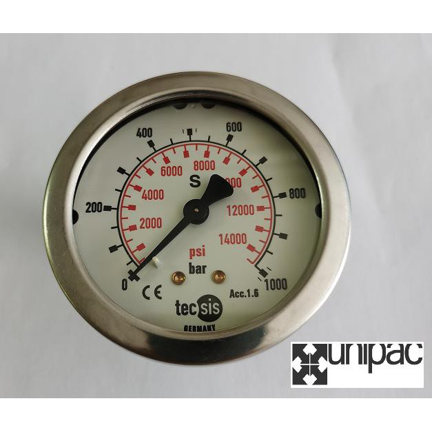Pressure Gauge Tecsis Half Stainless Steel Pressure Gauge With Glycerine Filling 1453 | Shopee ...