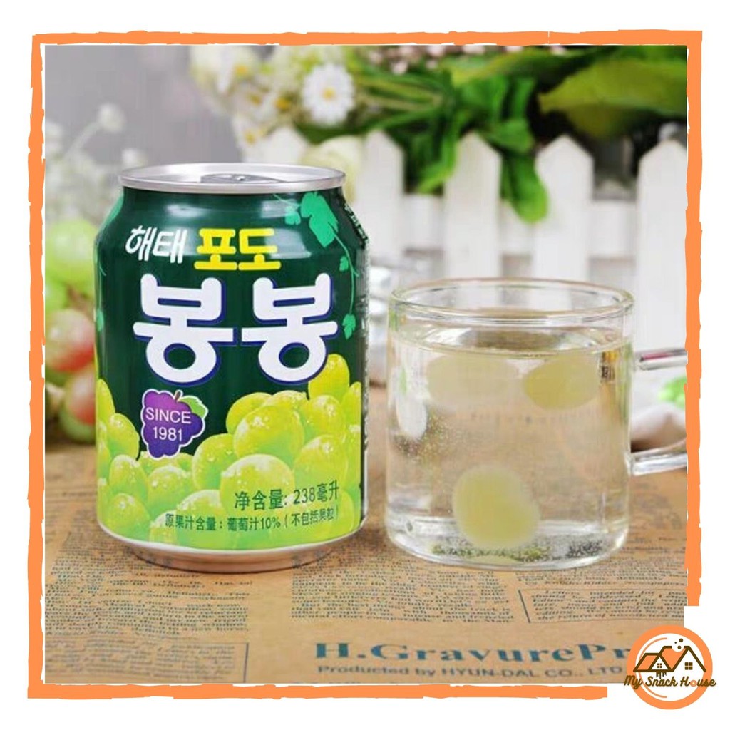 Haitai Bonbon Grape Fruit Juice 韩国海太葡萄果粒饮料 238ml - 现货 | Shopee Malaysia
