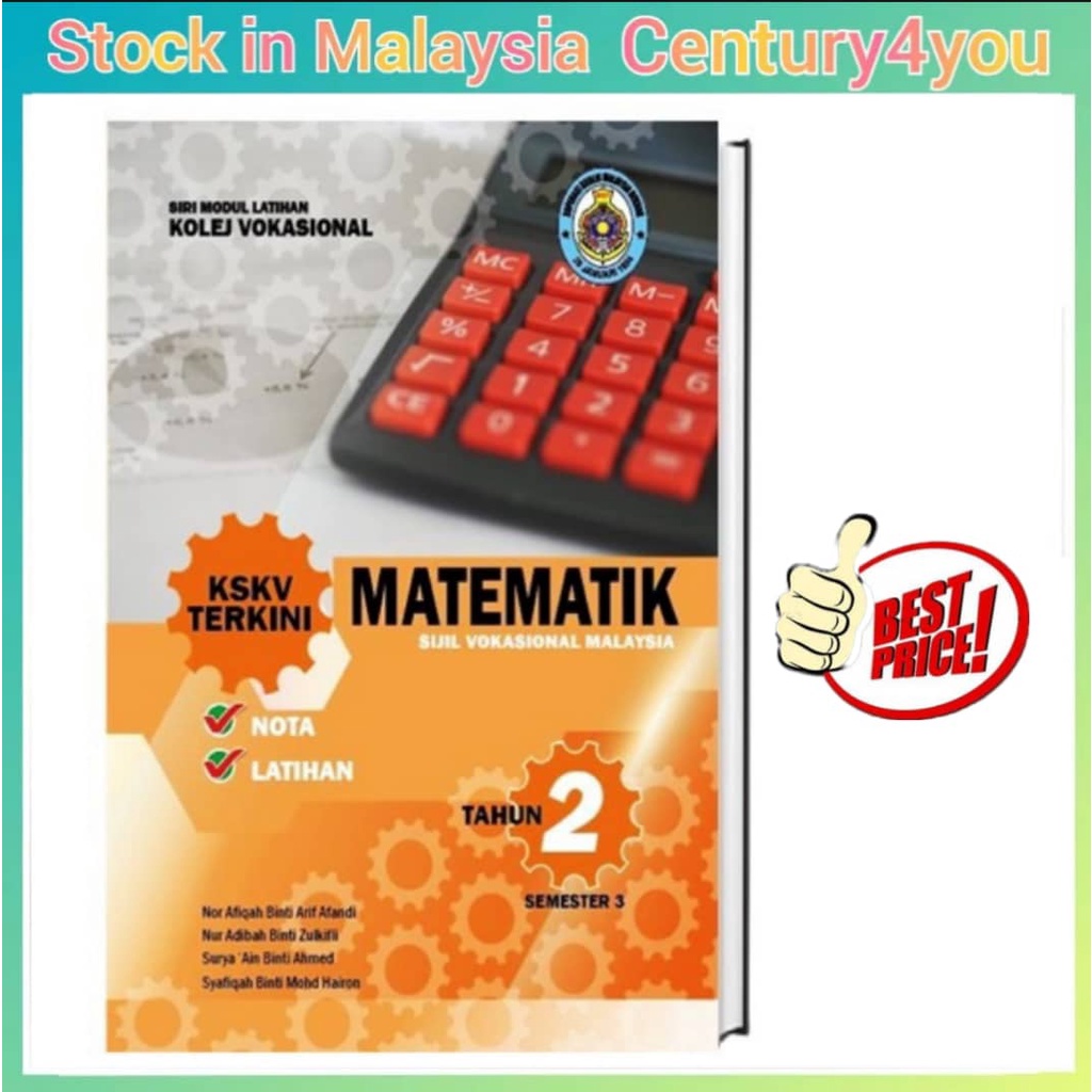Siri Modul Latihan Kolej Vokasional: Matematik Tahun 2 Semester 3 | Shopee Malaysia