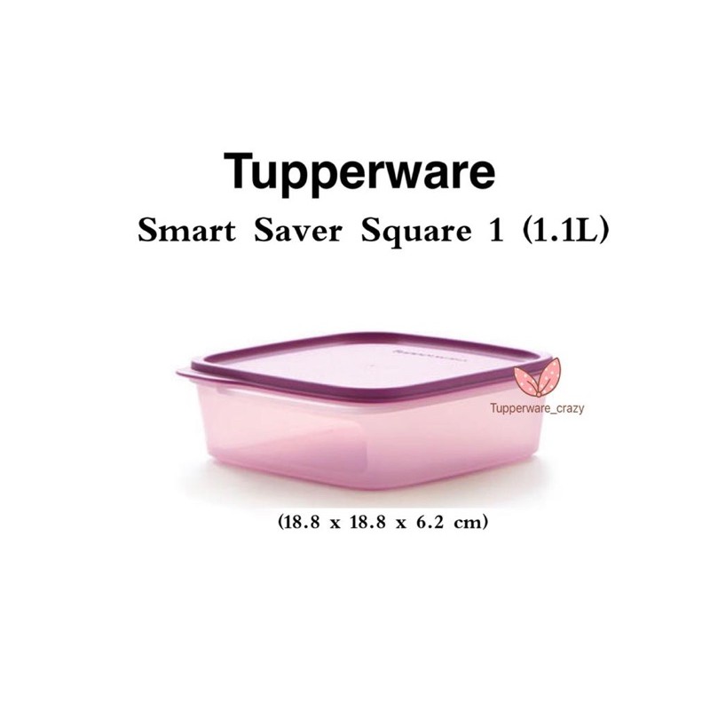 Tupperware Smart Saver Square 1 (1.1L) | Shopee Malaysia