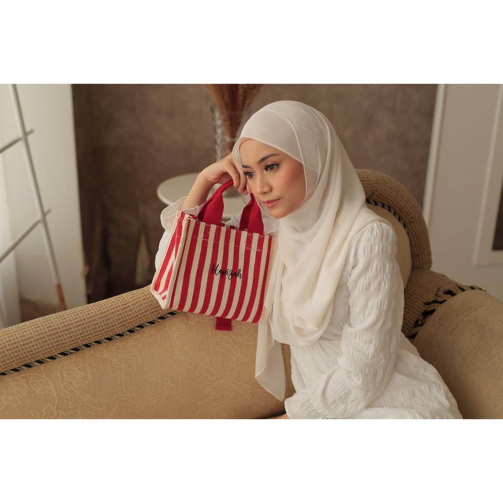 Hadiah Eksklusif Sling Canvas Stripe Remvaska Bag Embroidery Name |Tote ...