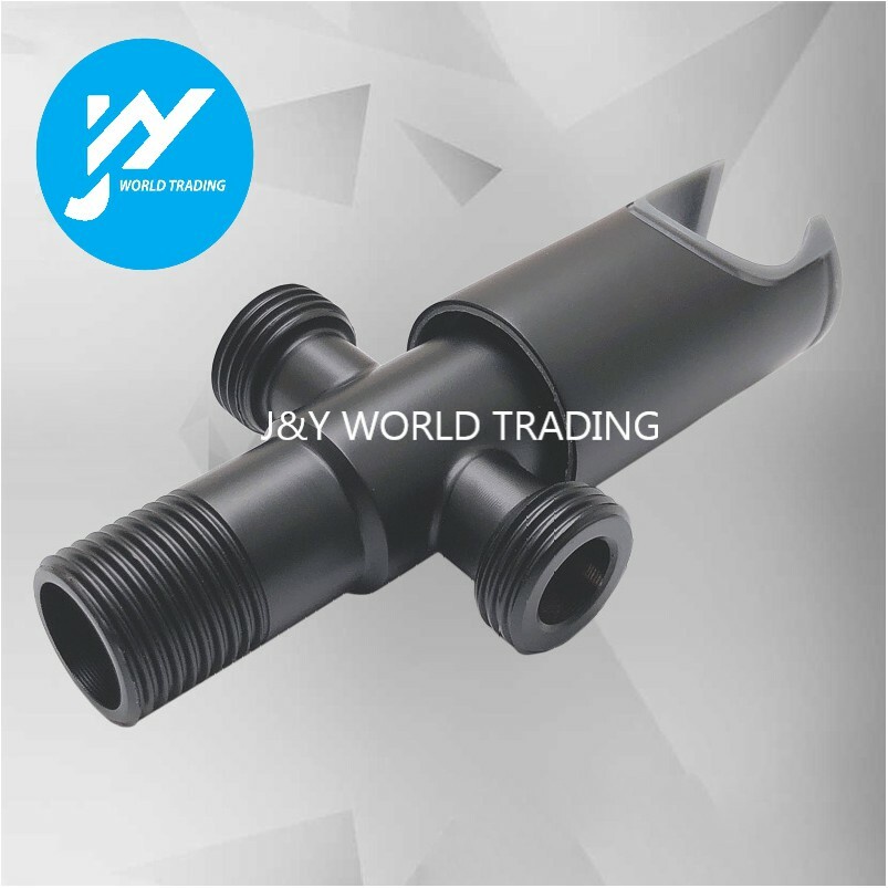 Black 2-Way Angle Control Stop Valve 1/2 inch(15mm) Water Diverter ...