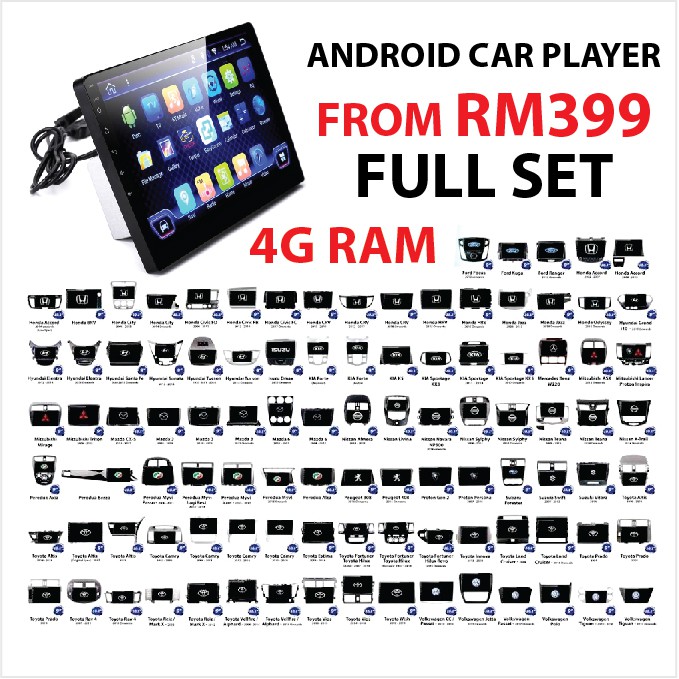 CAR Android full set PLAYER for all car- 4g ram 16g rom / Android Car ...