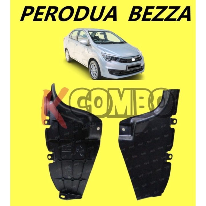 PERODUA BEZZA REAR FENDER LINER / BELAKANG DAUN PISANG / FENDER ...
