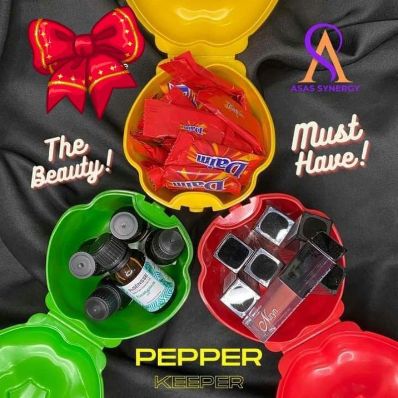 Ready Stock Tupperware Brands Pepper Keeper 350ml (Red/Yellow/Green ...