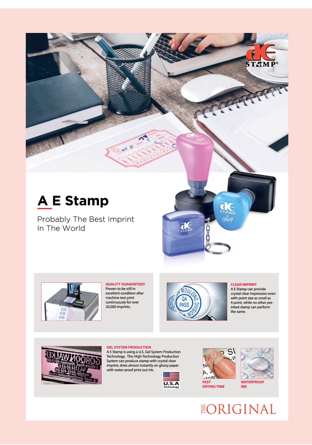 AE Gel Cop Nama Cop Getah Jelas & Tahan Air Alat Tulis AE Gel Name ...