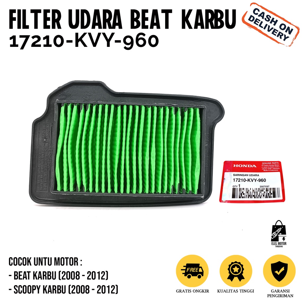 Honda Beat Karbu Air Filter / Honda Scoopy Karbu Air Filter / Honda ...