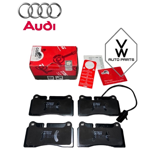 ( 100% TRW ) REAR DISC BRAKE PAD WITH SENSOR AUDI R8 V8 4.2 RS4 S5 RS6 ...