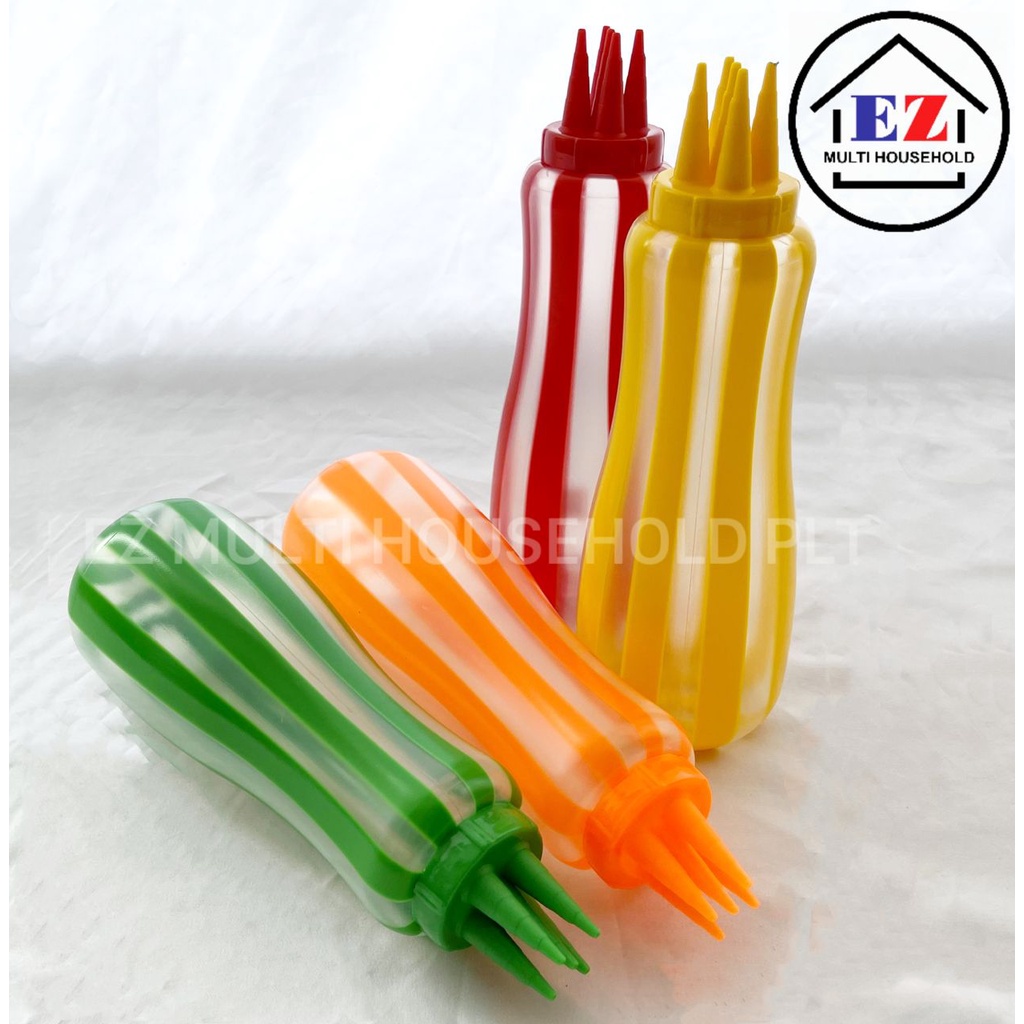 1 LITRE SAUCE BOTTLE / ROTI JALA BOTTLE WITH 5 HOLES /SQUEEZE BOTTLE ...