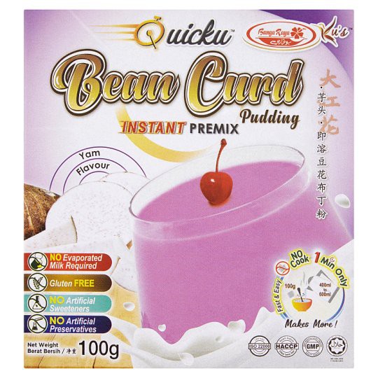 Quicku Bean Curd Pudding Instant Premix Yam Flavour 360g | Shopee Malaysia
