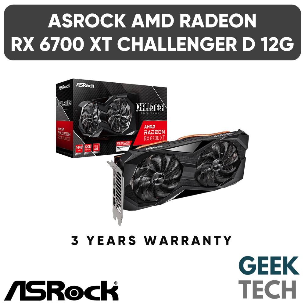 ASROCK AMD Radeon RX 6700 XT Challenger D 12GB GDDR6 | Shopee Malaysia