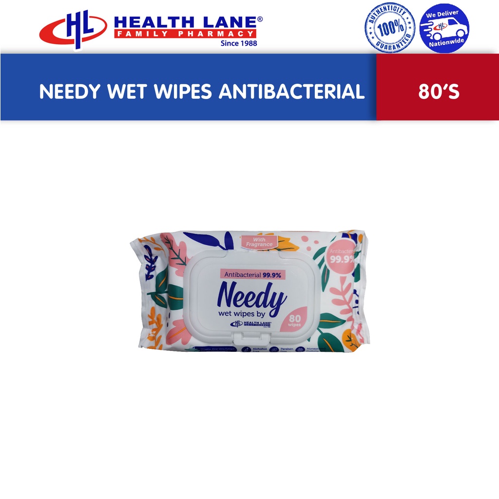 Needy Wet Wipes 99.9% Antibacterial PINK Fragrance (80's) | Shopee Malaysia