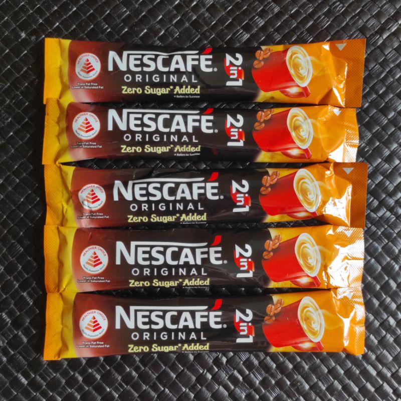Nescafe Coffee Original Zero Sugar 2 in 1 Retail per Sachet (Halal ...