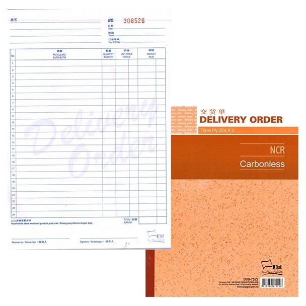 Uni NCR Delivery Book / Bill Book/ Resit Book 3ply (25set) 10"x8" SBB ...