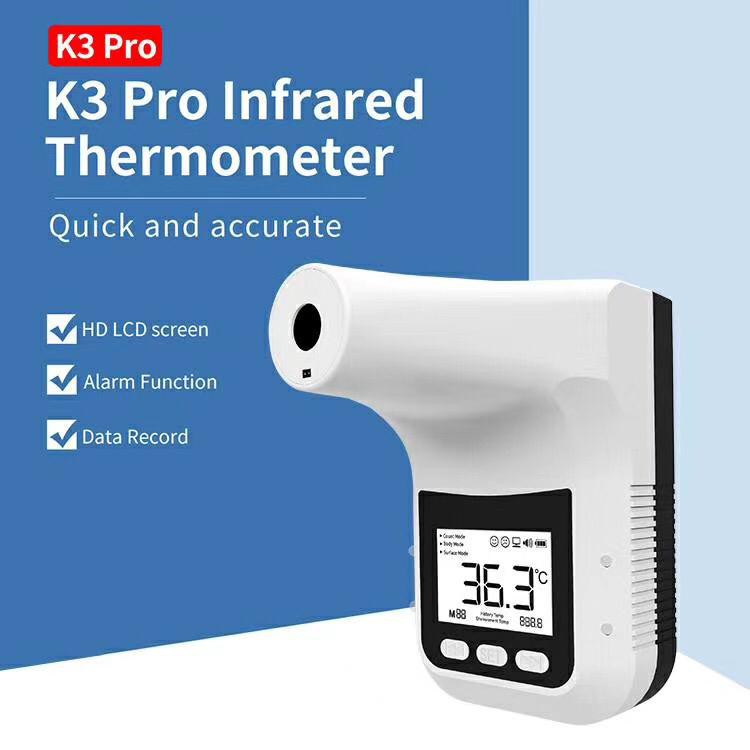 K3 PRO Handsfree Non-contact Forehead Body Infrared Thermometer K3 / K3 ...