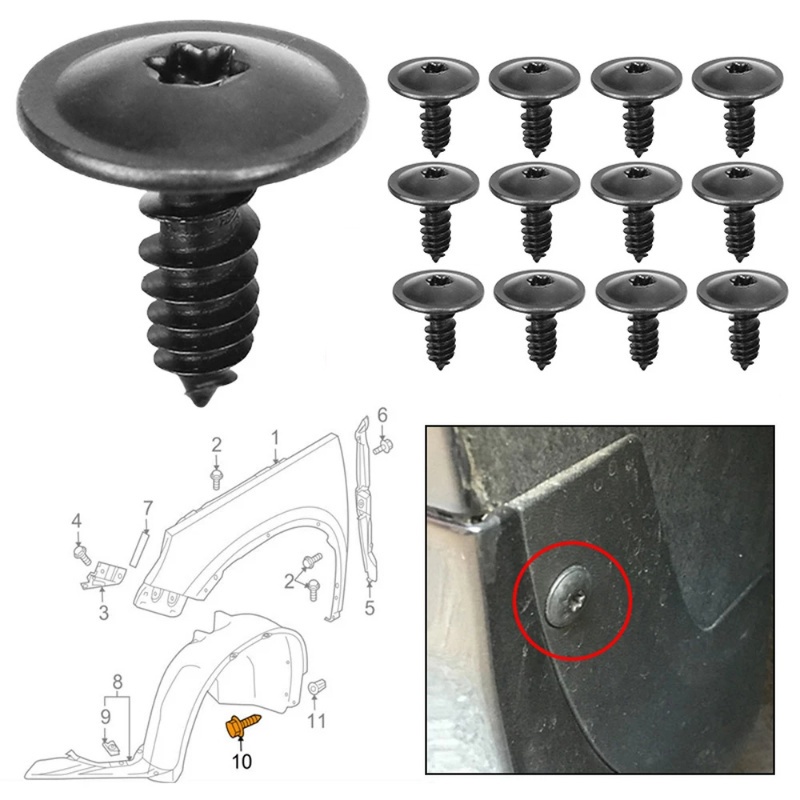 Car Snap Nylon Rivet Mudguard Screws Engine Cover Undertray Splash ...