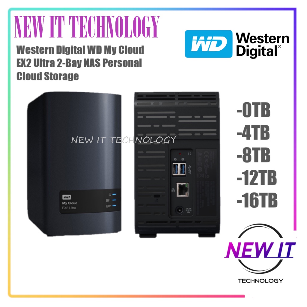 Western Digital WD My Cloud EX2 Ultra 2-Bay NAS Personal Cloud Storage ...