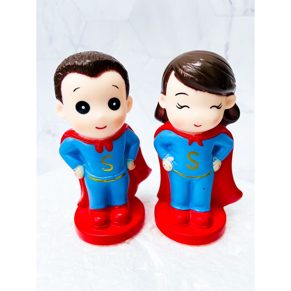 Ready Stock Rubber Quality Superdad Supermom Cake Decoration Super Dad ...