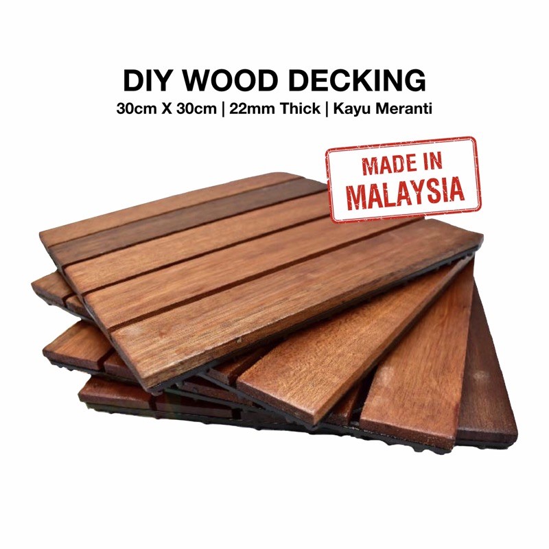 *Ready Stock* DIY Wood Decking/ Solid Wood Floor / Kayu Meranti /Floor ...