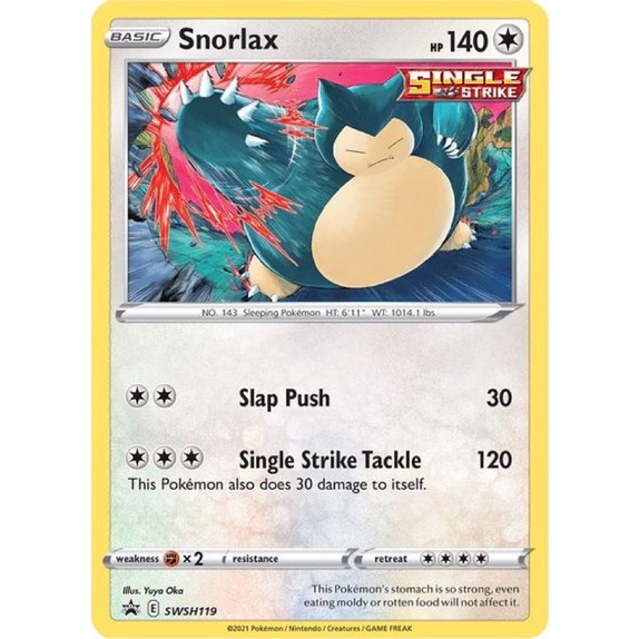 Pokemon TCG - Snorlax Holo Promo SWSH119 Official PTCG | Shopee Malaysia
