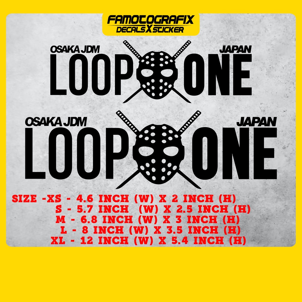 Sticker LOOP ONE JDM Sticker Potong | Shopee Malaysia