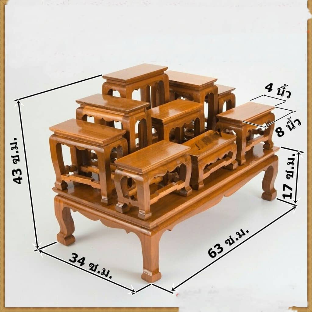 泰国柚木神像祭台桌 拜神桌 供神桌 神台Tokh Mhu Tempat Sembahyang Altar Table praying ...