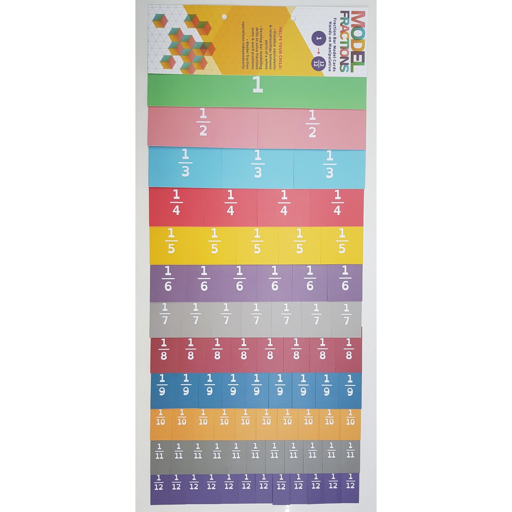 Model Fractions - Hands-on Fraction Bar Model Cards | Shopee Malaysia