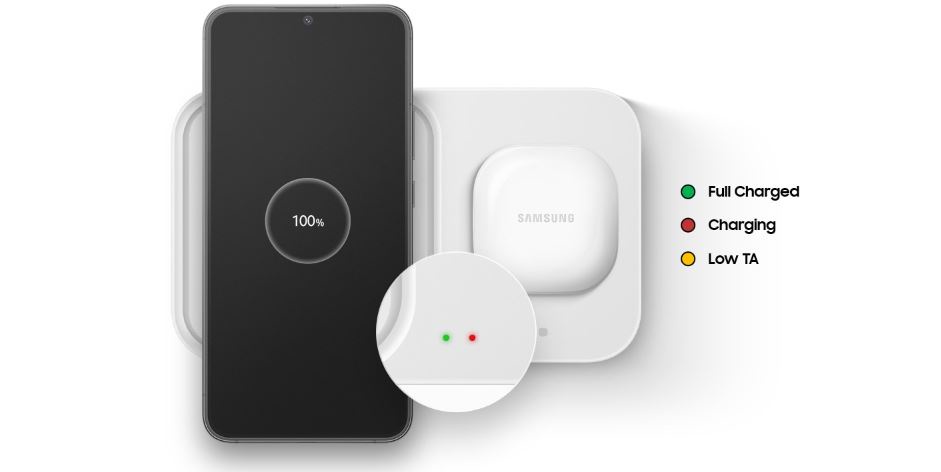 (100% Ori) Samsung Super Fast Wireless Charger Duo (15W ) ( EP-P5400 )( With Adapter & Cable )🎁 ...