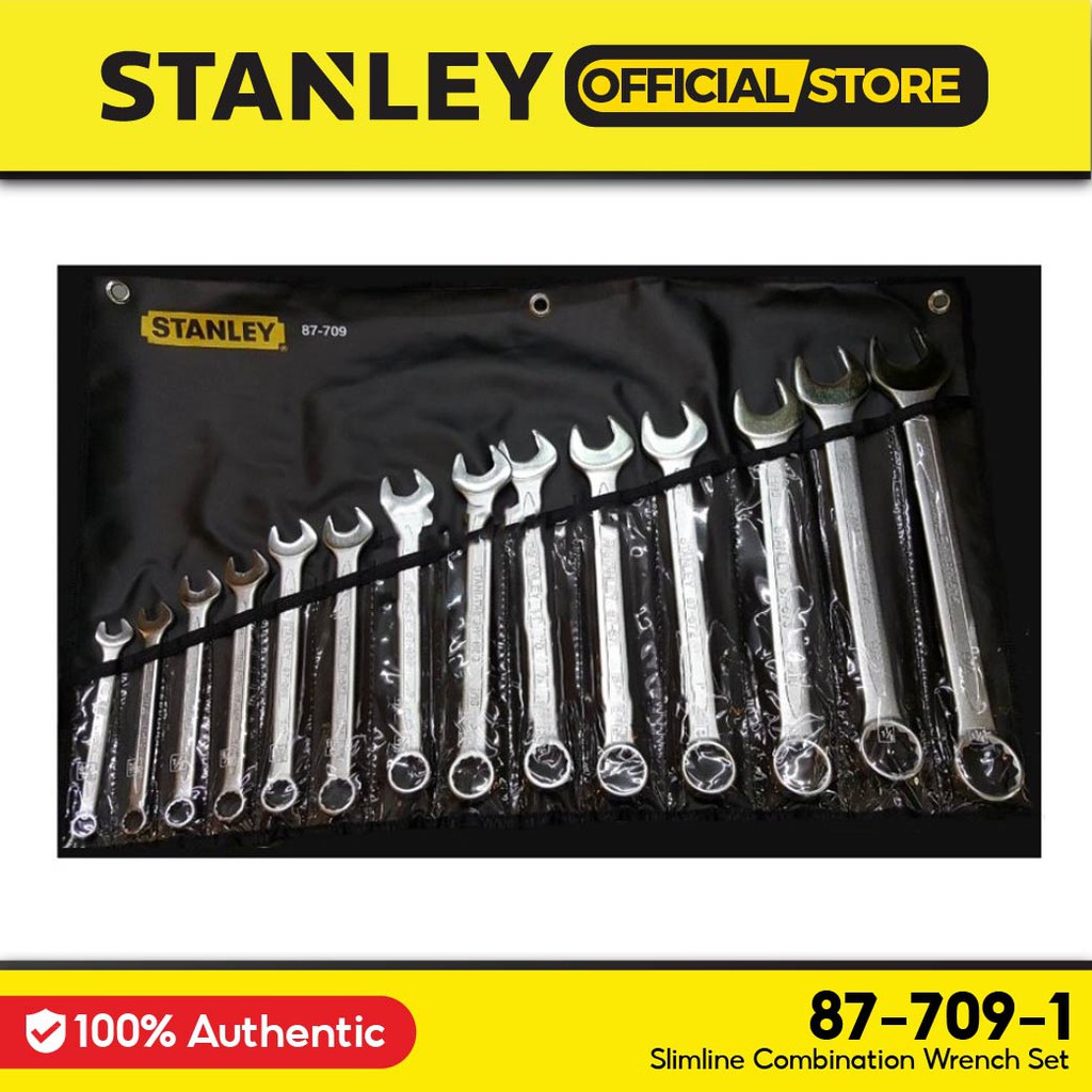 Stanley 87-709-1 CRV Slimline 14 Pieces Combination Wrench Set (3/8 ...
